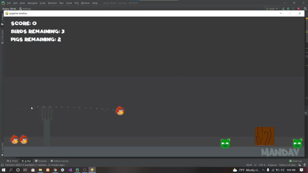 پرندگان خشمگین در پایتون با سورس کد - سورس یاب