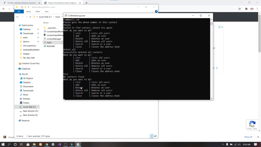 ثبت کتاب ساده در پایتون با سورس کد - سورس یاب