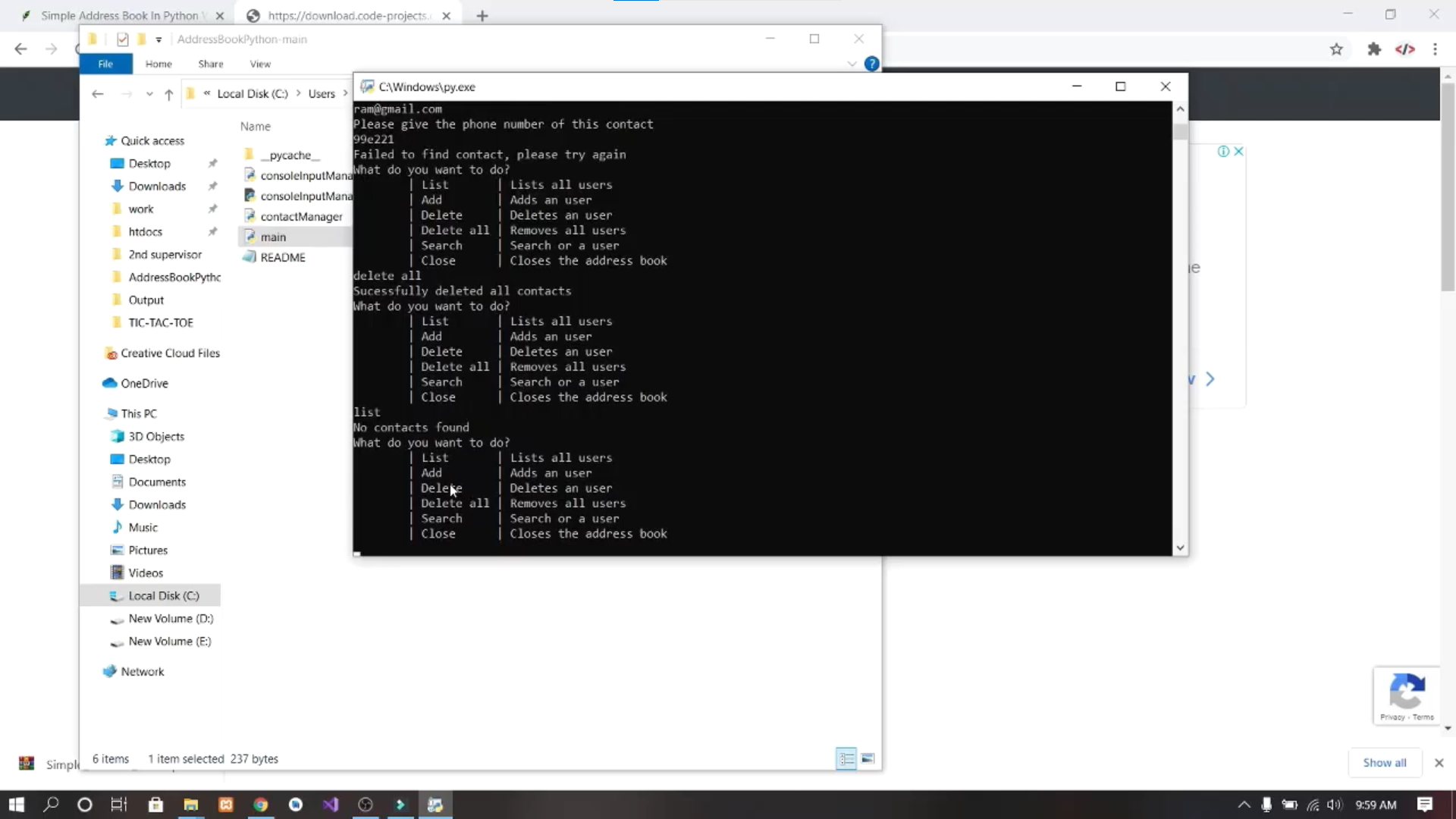 ثبت کتاب ساده در پایتون با سورس کد - سورس یاب
