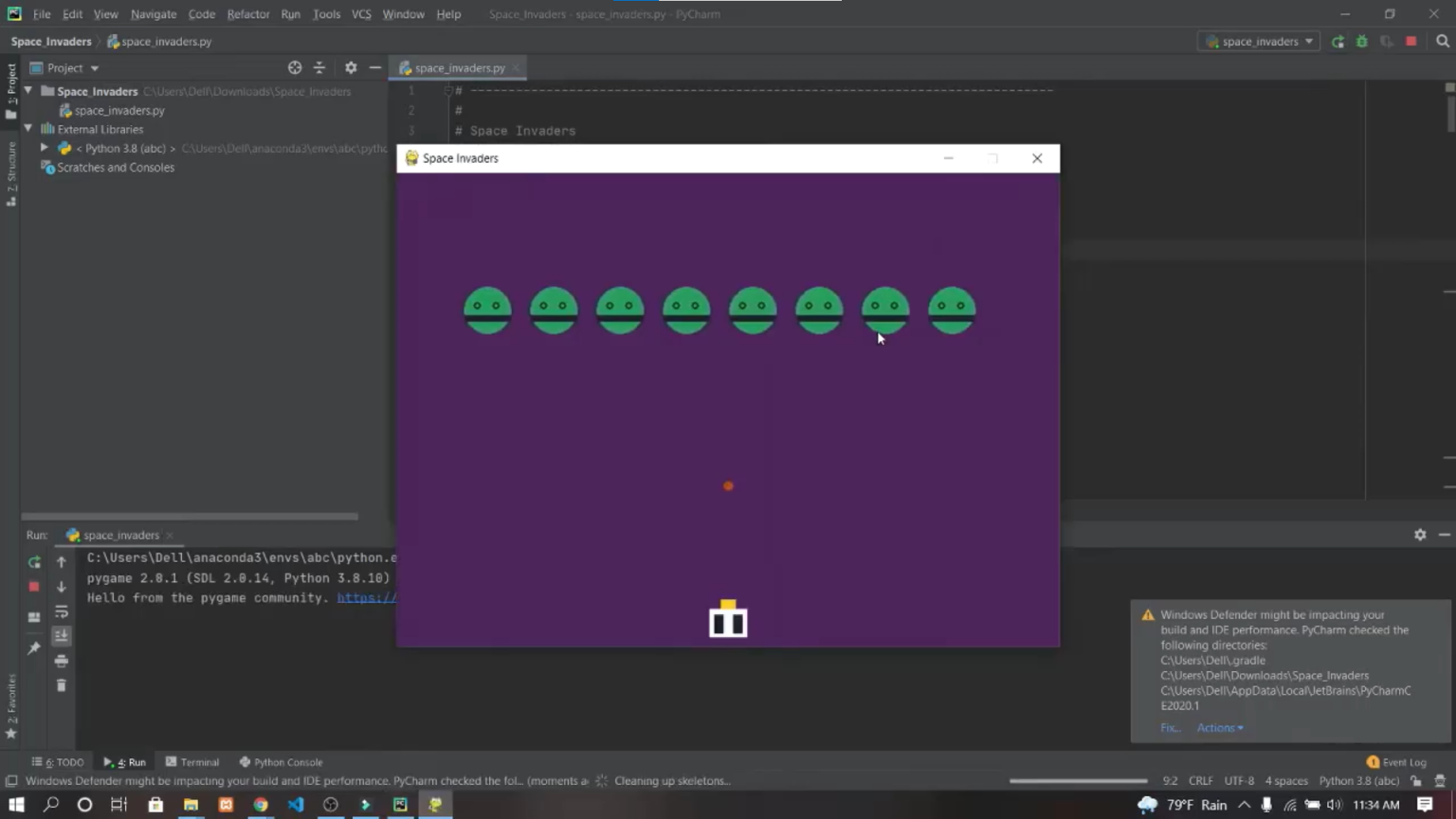 بازی مهاجمان فضایی در پایتون با سورس کد - سورس یاب